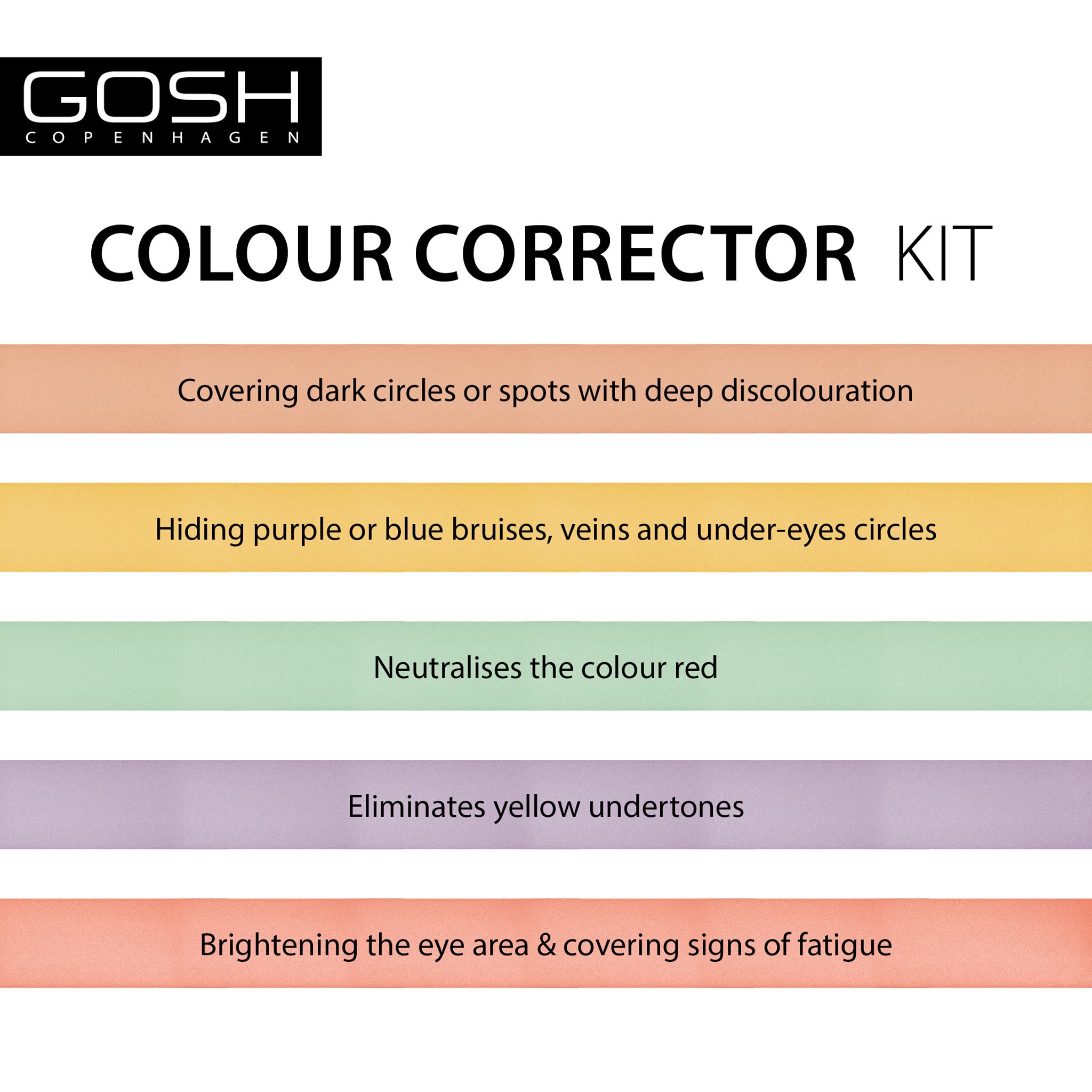 Gosh Copenhagen color corrector kit - Ib By Heart